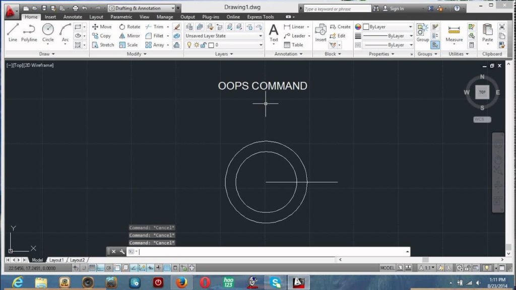 دستور oops در اتوکد؛ برگرداندن آبجکت های پاک شده در اتوکد