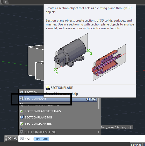 دستور Sectionplane در اتوکد؛ برش عرضی و طولی در اتوکد